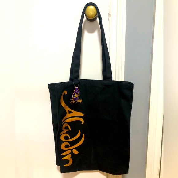 Disney | Bags | Disney Aladdin Black Gold Tote Bag | Poshmark